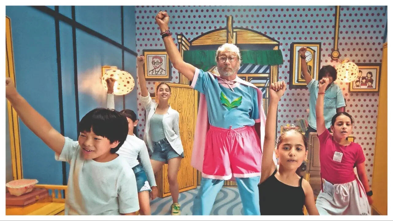 Jackie Shroff on the song Superhero Dada in The Great Grand Superhero ...