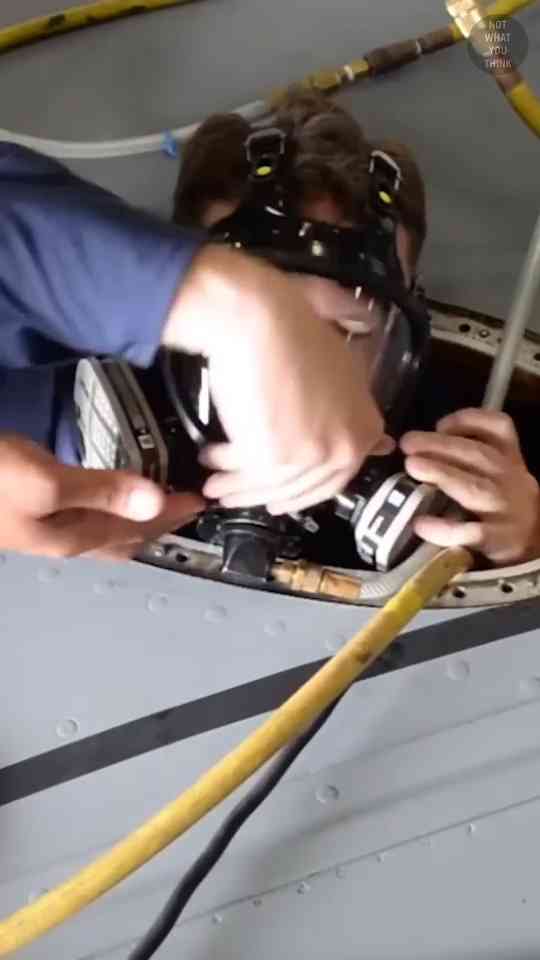 Stuck inside aircraft wing