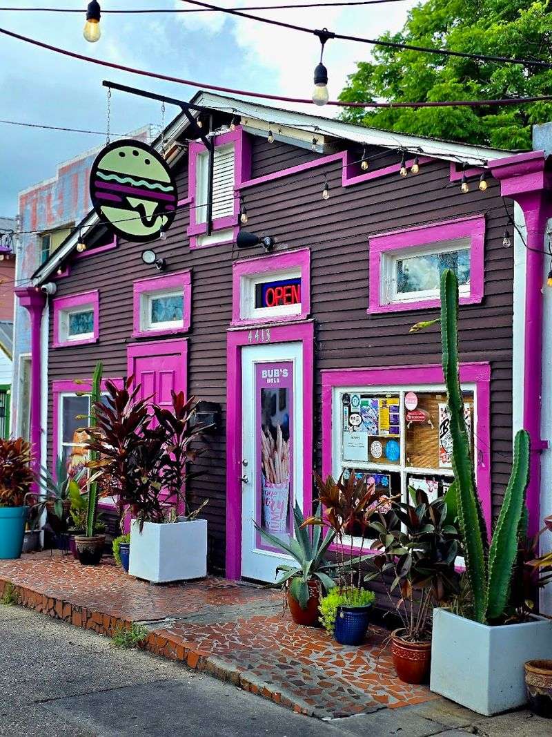 This Louisiana burger spot has a purple building, arcade games and a ...