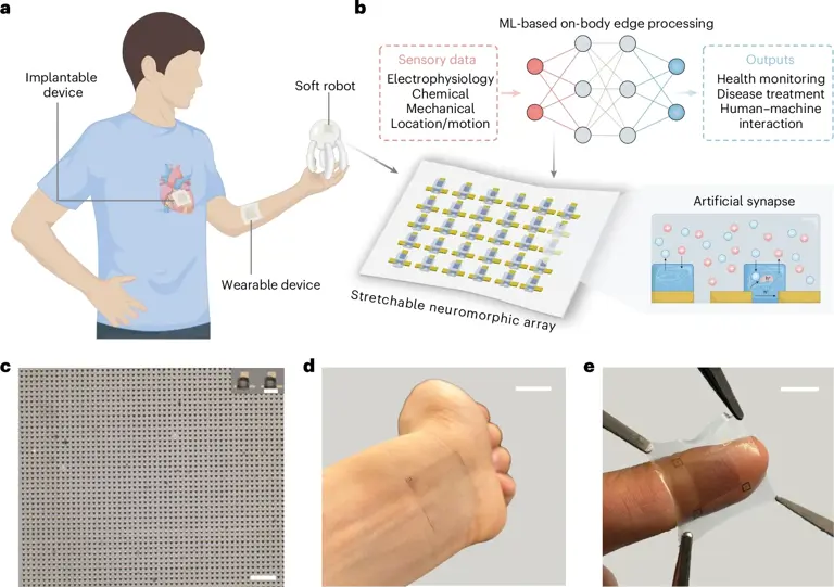 Stretchable AI skin patch analyzes heart data on the body in milliseconds