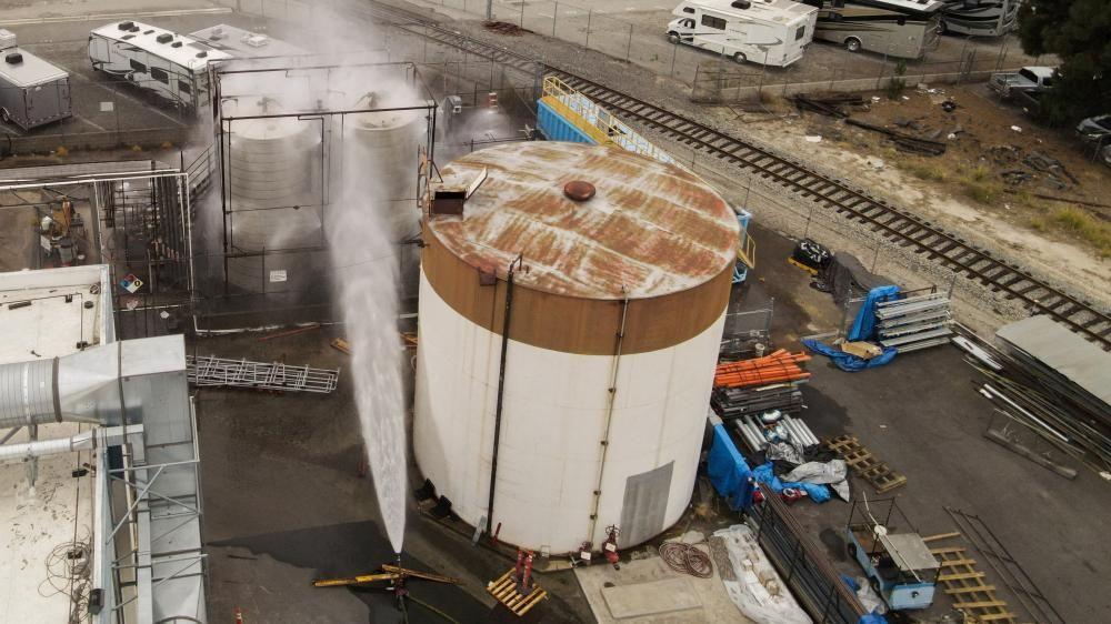 Threat of massive chemical tank explosion is 'eliminated', California ...