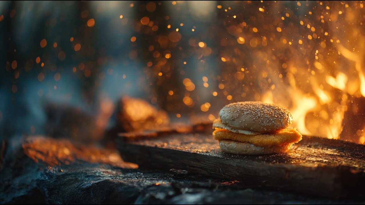 I made filet-o-fish over a campfire! 🔥