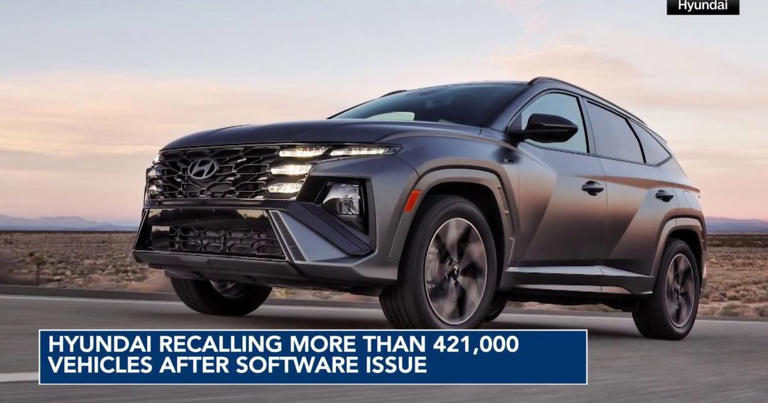 Hyundai recalls 421,000 vehicles over braking issue
