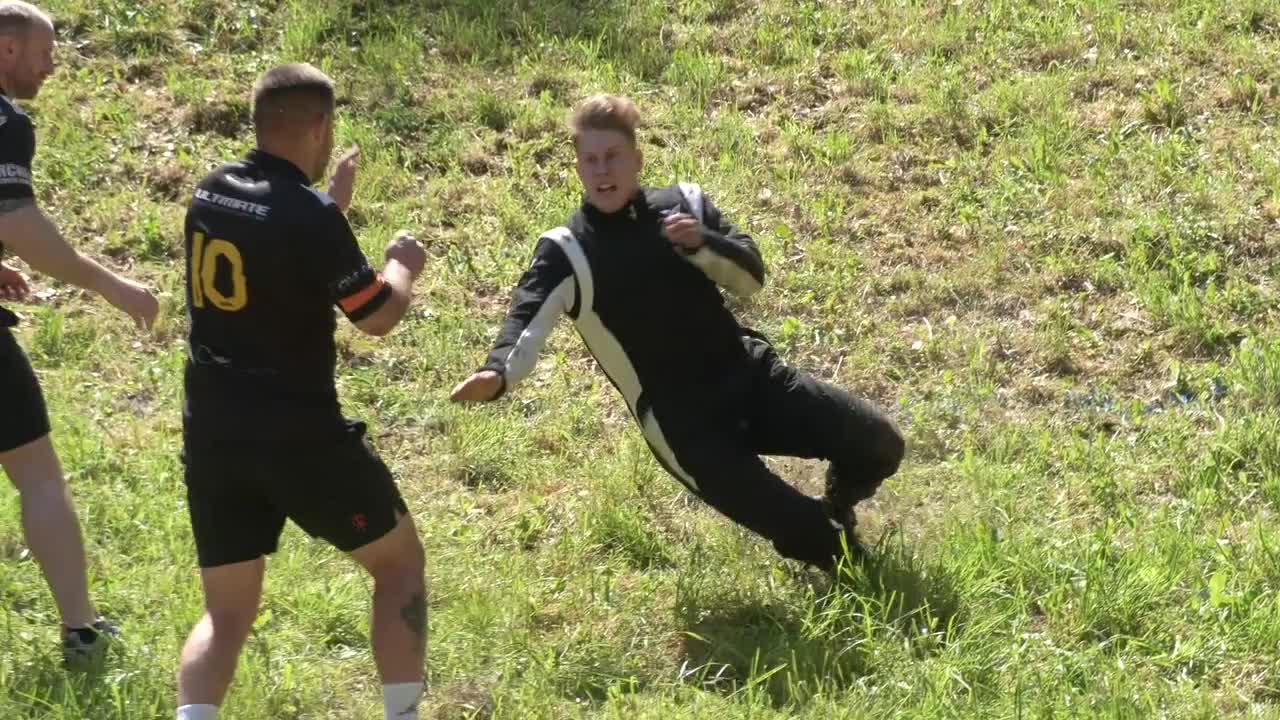 Cheese carnage! Daredevils tumble in UK’s hottest cheese rolling race ever!