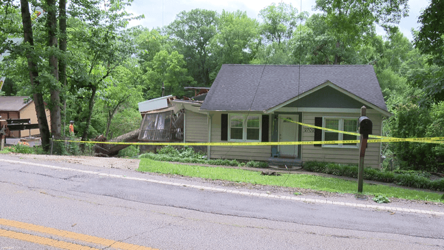 Hixson family rebuilding after weekend storm: Saturated ground ...