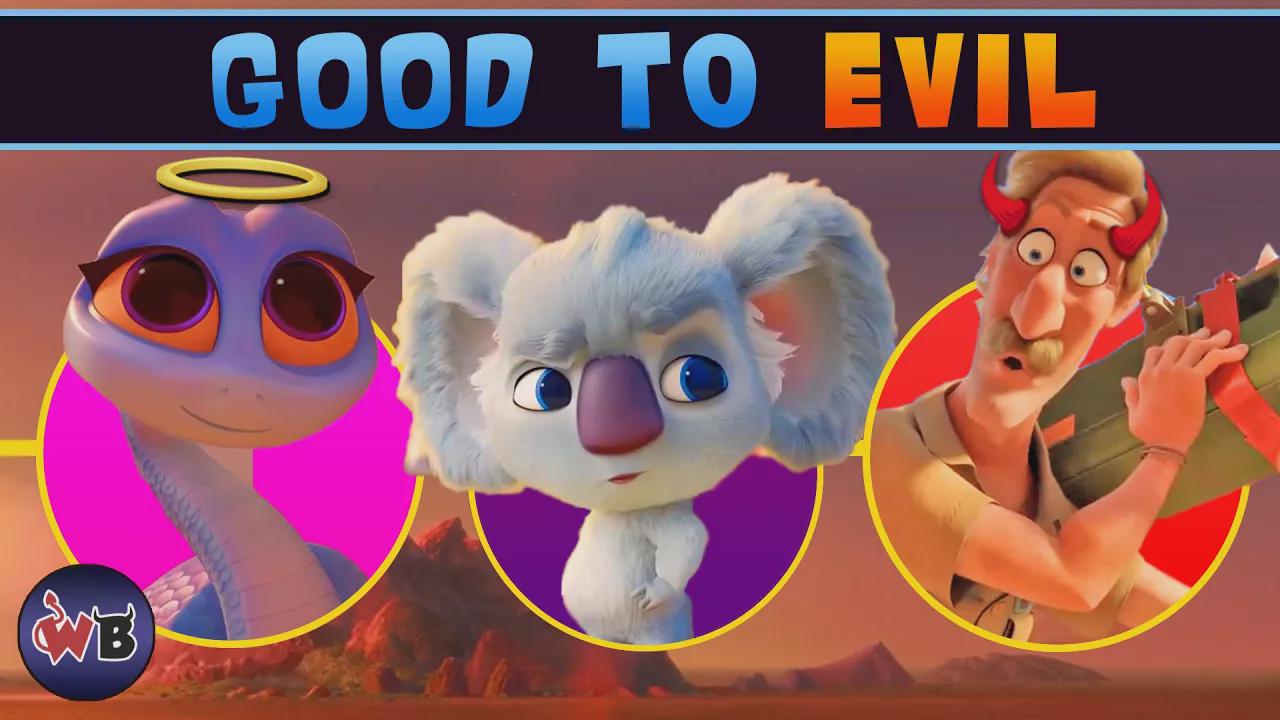 Back to the Outback characters: Good to evil 🐨🐍