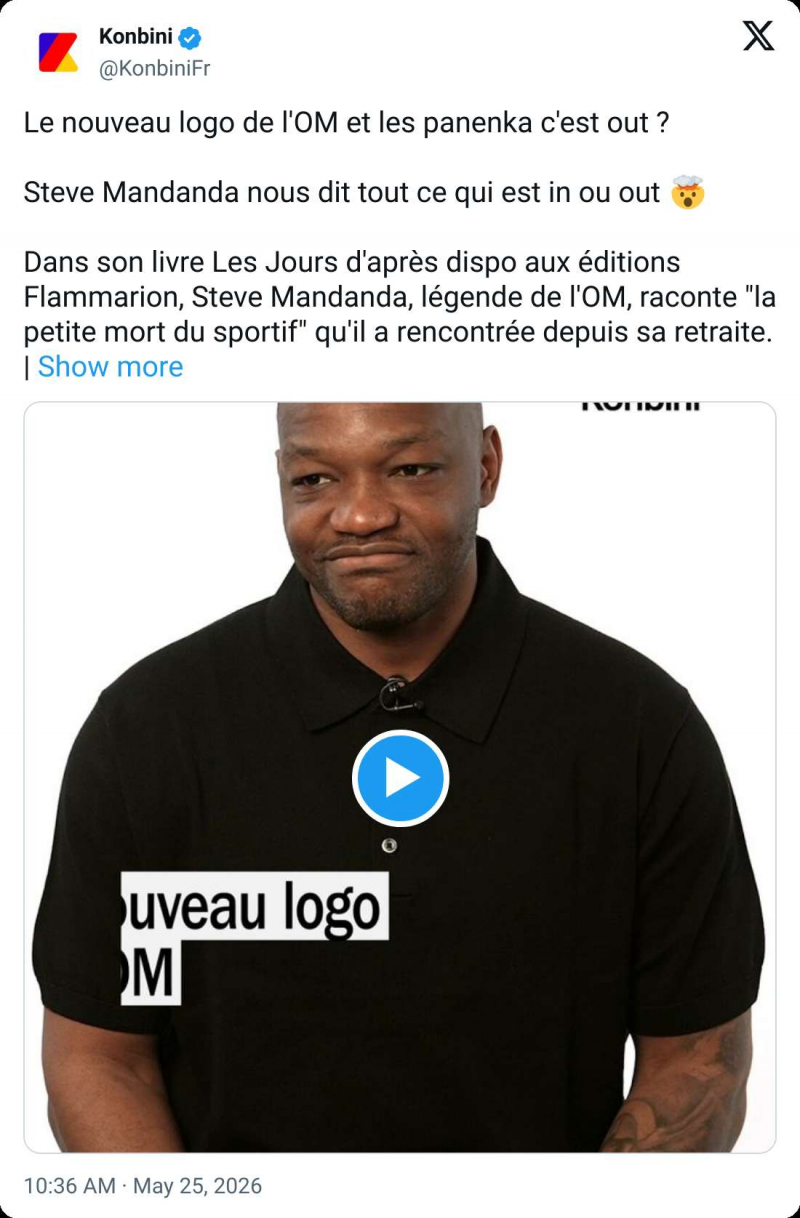 Steve Mandanda cash sur le nouveau logo de l'OM