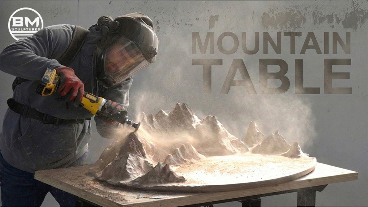 I carved a mountain table for my parents 🏔️