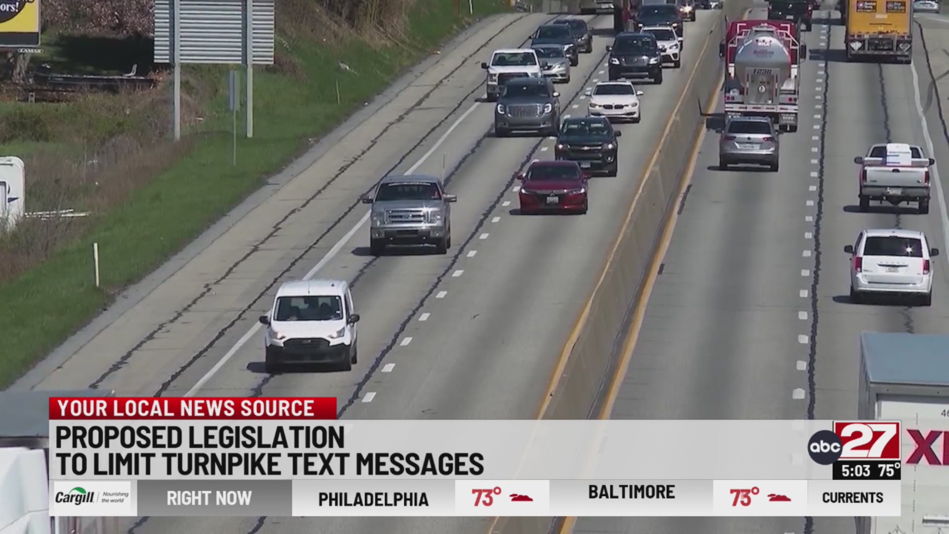 Proposed bill would ban PA Turnpike text notifications