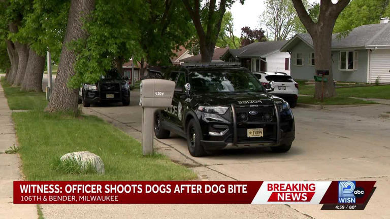 Milwaukee police officers shoot two dogs after dog bite incident