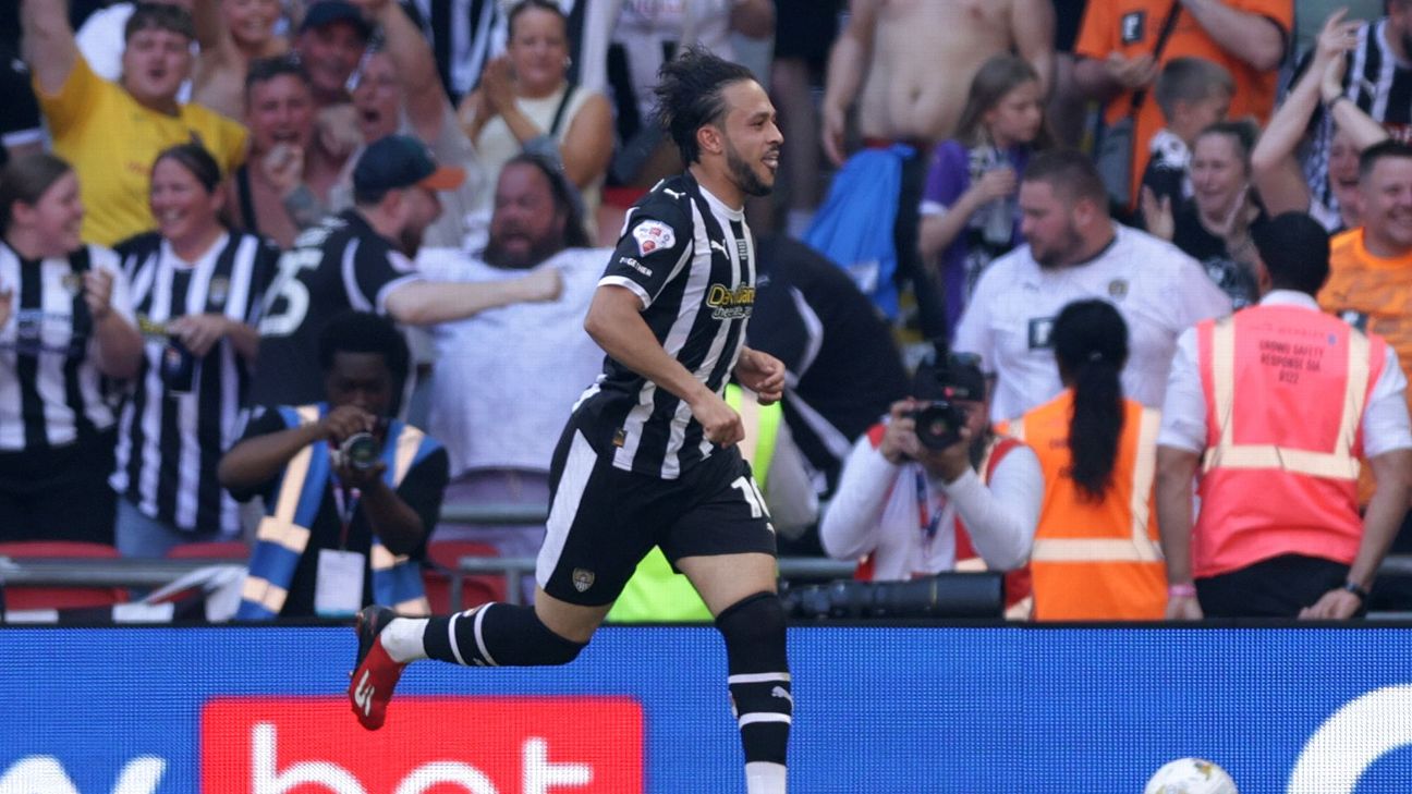 Notts County beat David Beckham's Salford in League Two playoff final