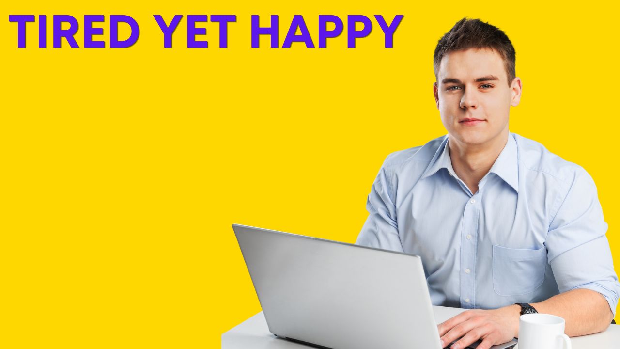 Can employees feel happy at work yet worn down (still showing up)