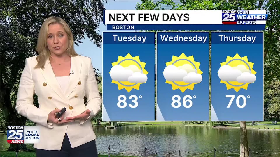 Boston 25 Monday late afternoon weather forecast
