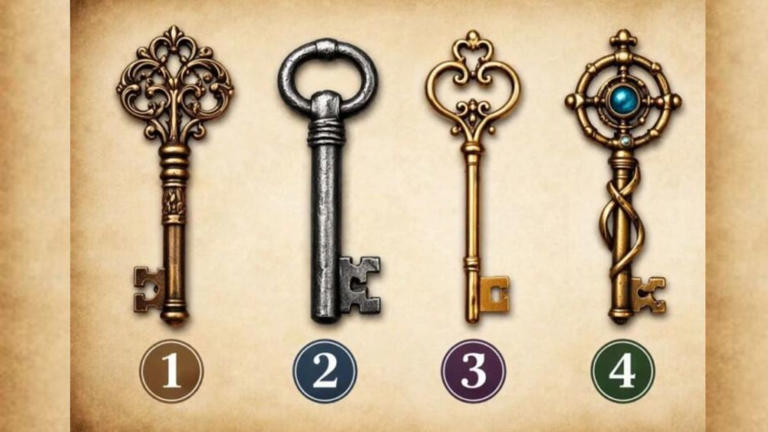 Choose one antique key to reveal what your subconscious mind desires ...