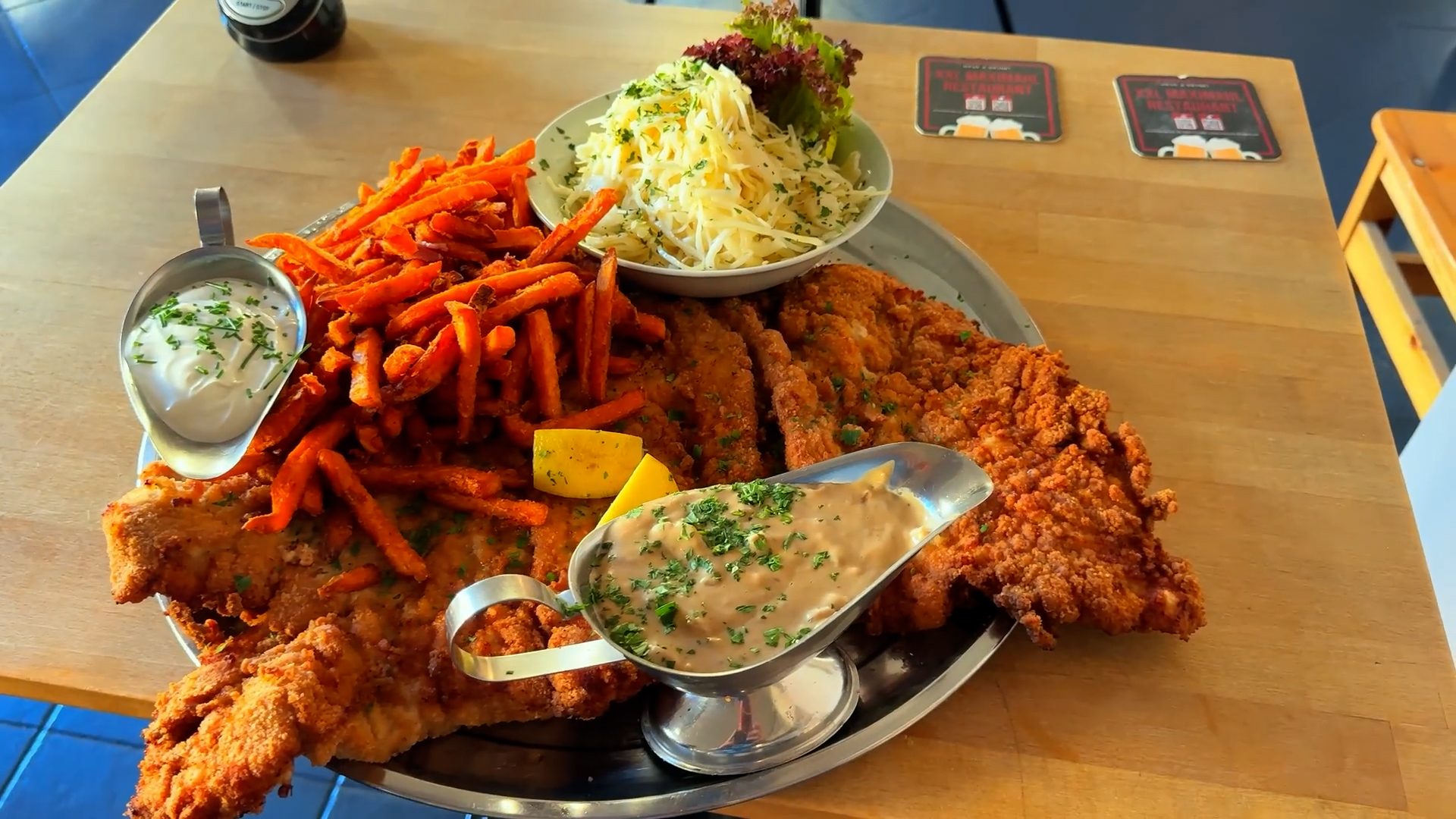 Man attempts impossible schnitzel food challenge - can he win?