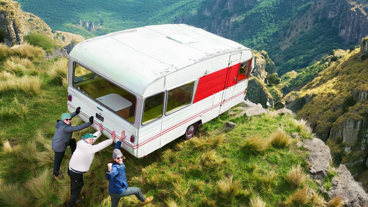 They pushed this caravan off a cliff - but never looked at what was at ...