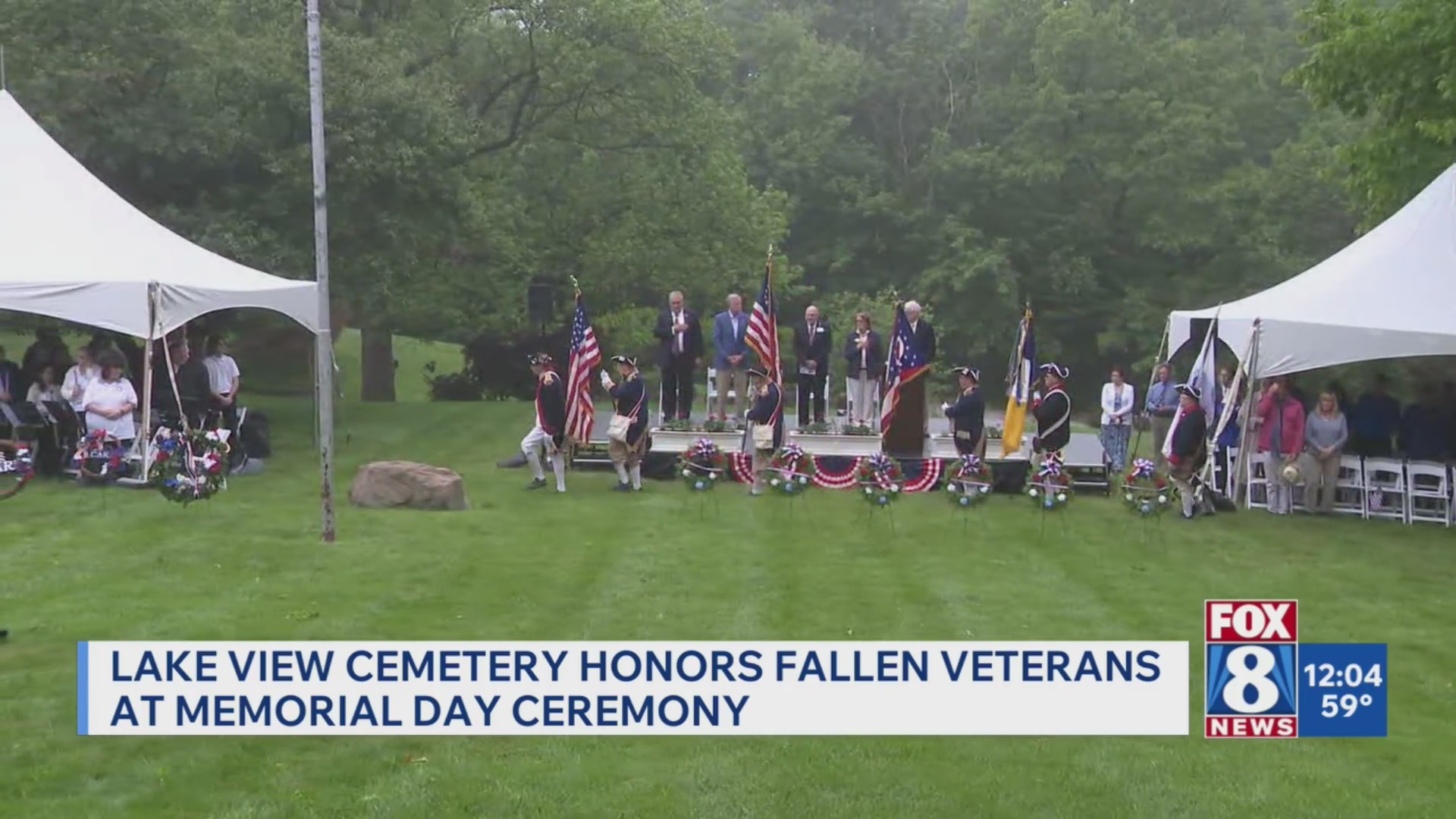 Memorial Day ceremony at Lake View Cemetery
