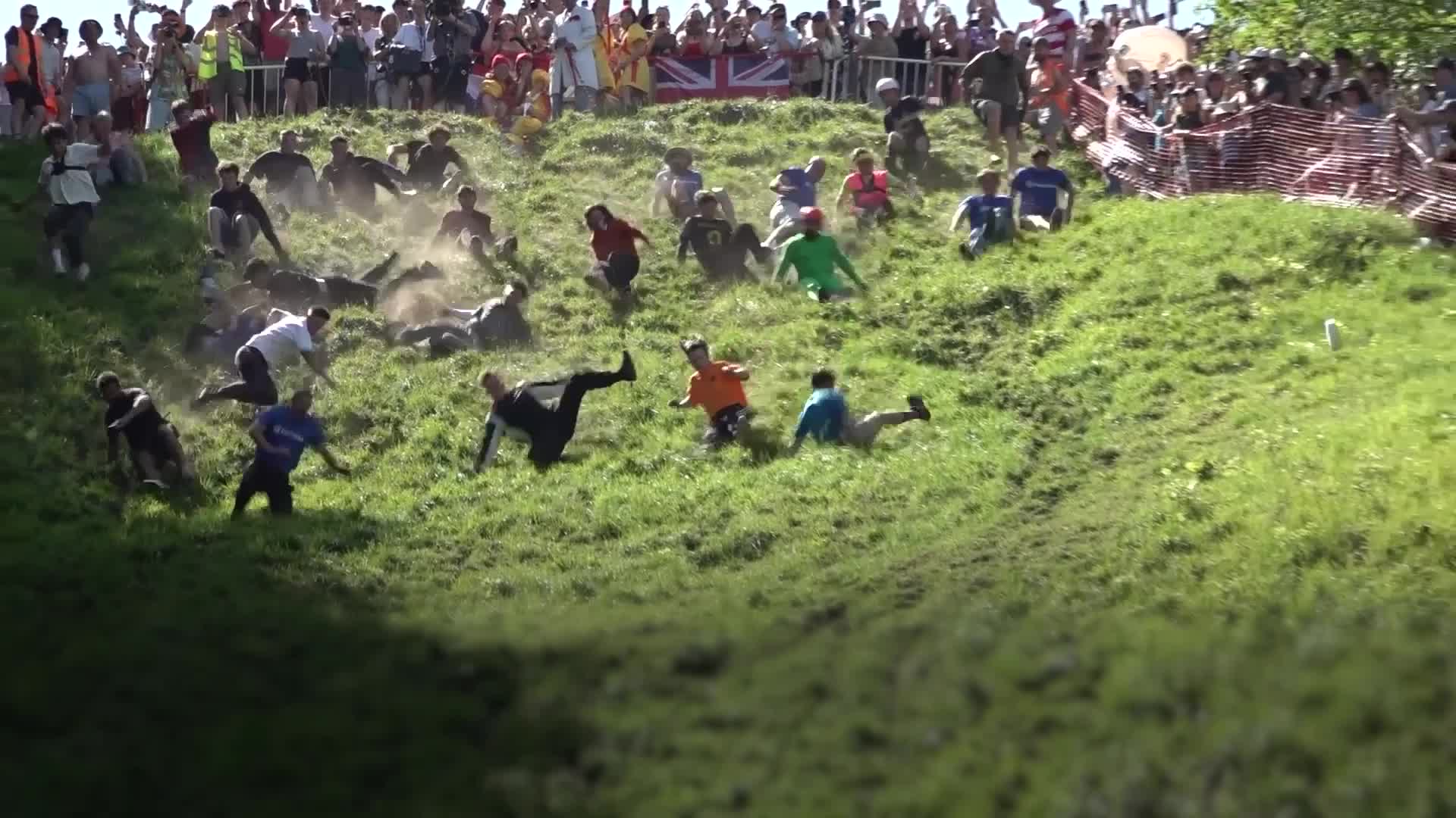German YouTuber pips local man to win Gloucestershire cheese-rolling ...