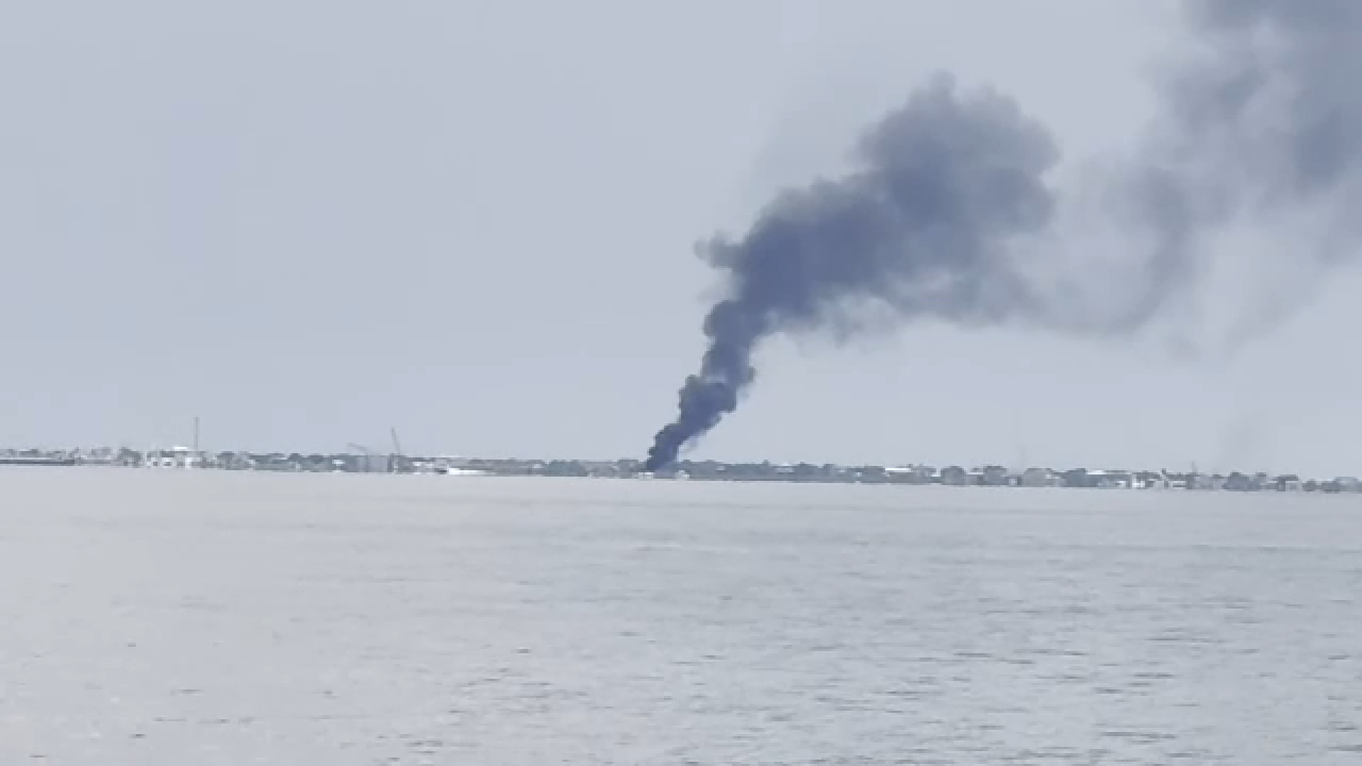 No injuries reported after vessel catches fire near Texas City Dike ...