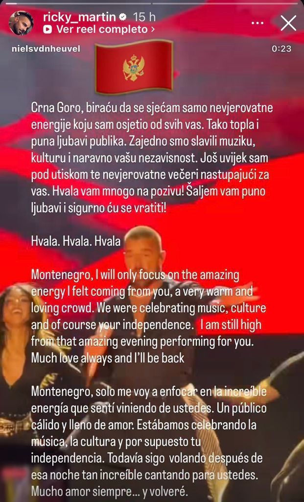 Ricky Martin promises to return to Montenegro despite concert attack ...
