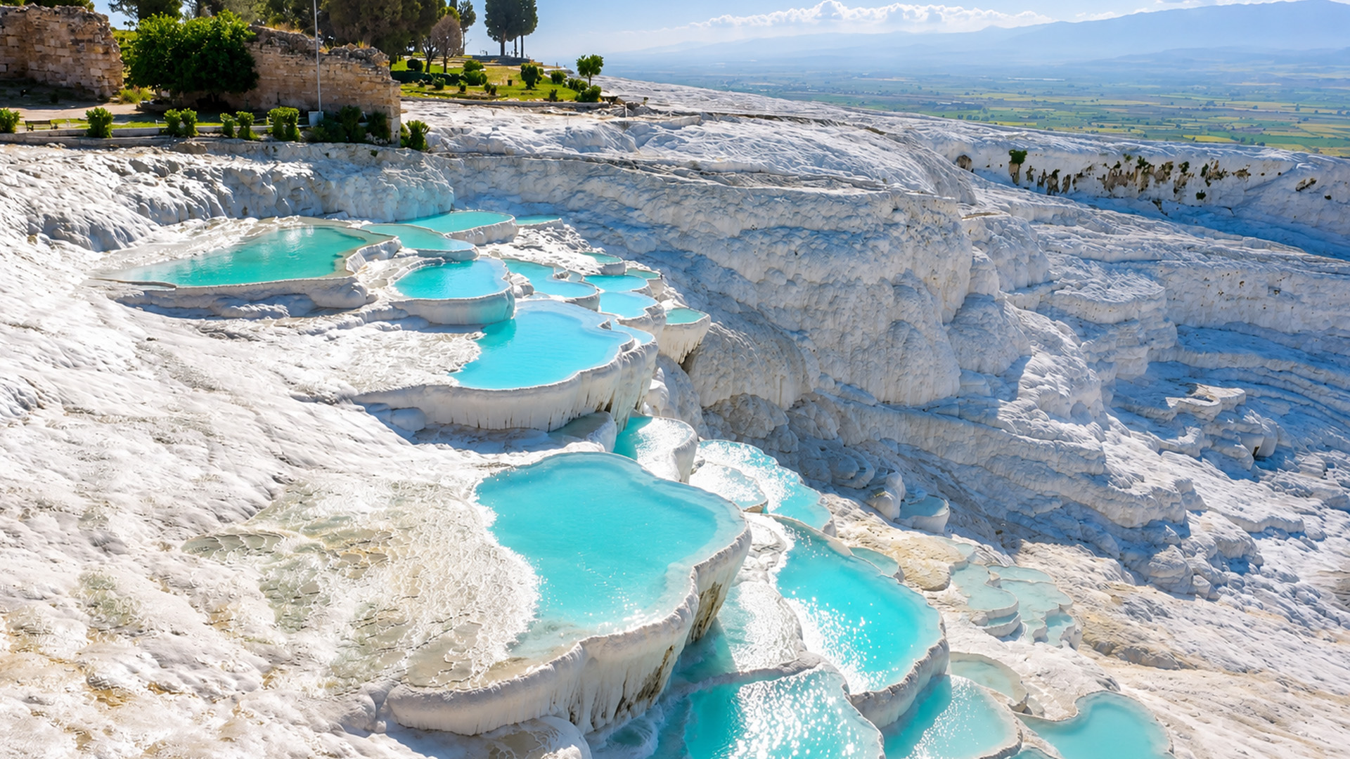 How did these terraces form naturally?