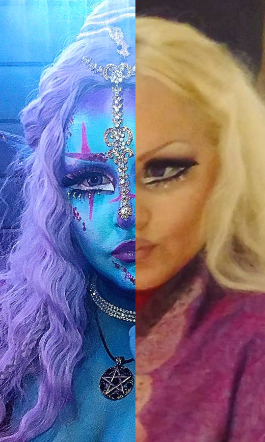 Agoraphobic influencer paints her skin blue