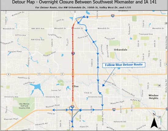 I-80/35 to shut down for 2 nights as crews install sign trusses