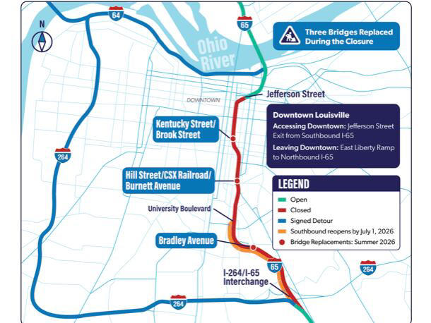 65 summer shutdown: I-65 closure begins in one week