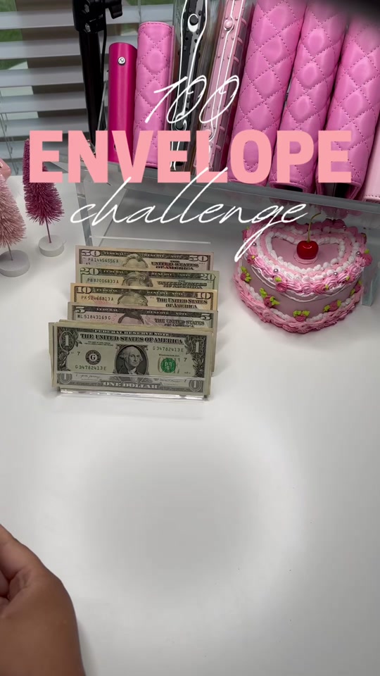 Stuffing my 100 envelope challenge to hit 5050 fast