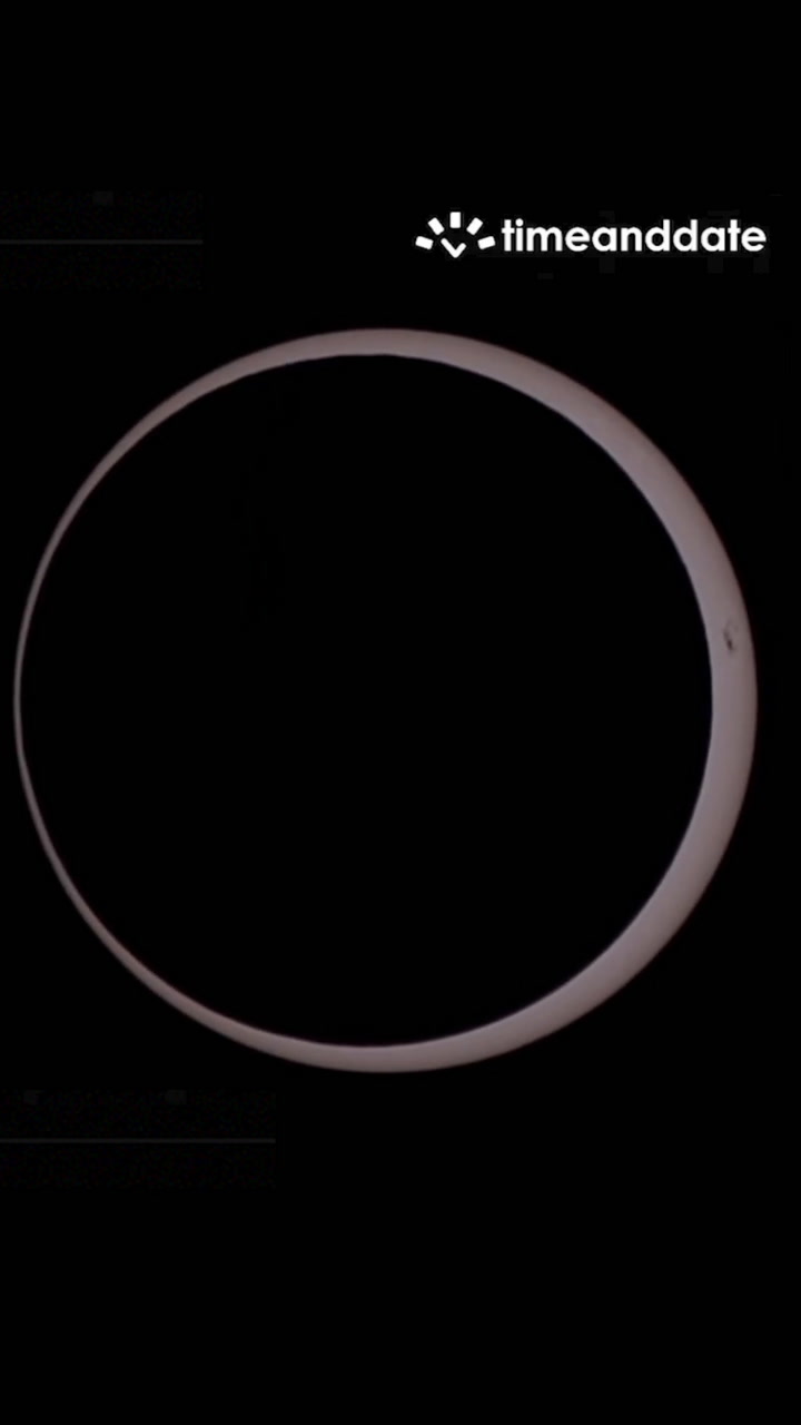 Stunning timelapse of an annular solar eclipse