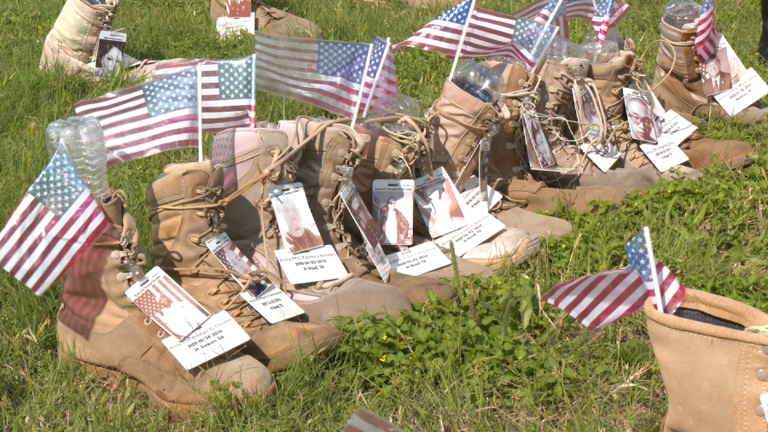 Over 7,700 boots represent fallen soldiers at Fort Hood