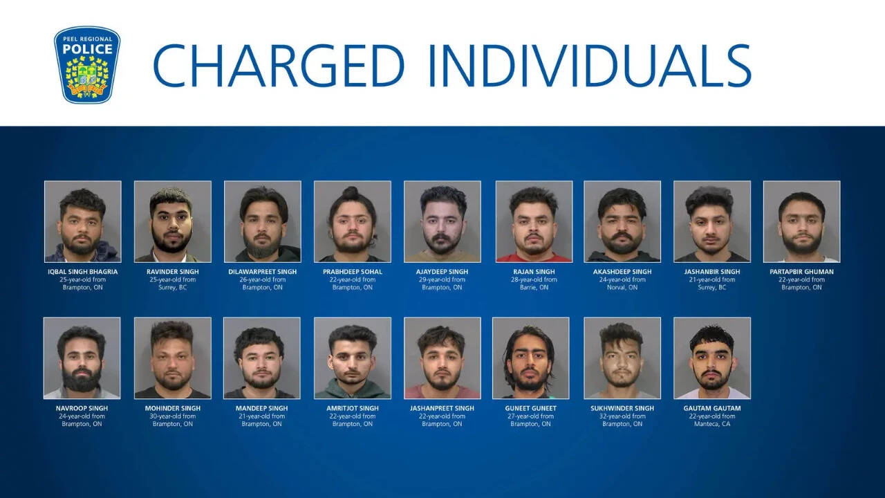 'For brothers': Major international gang busted in Canada, 17 Indians ...