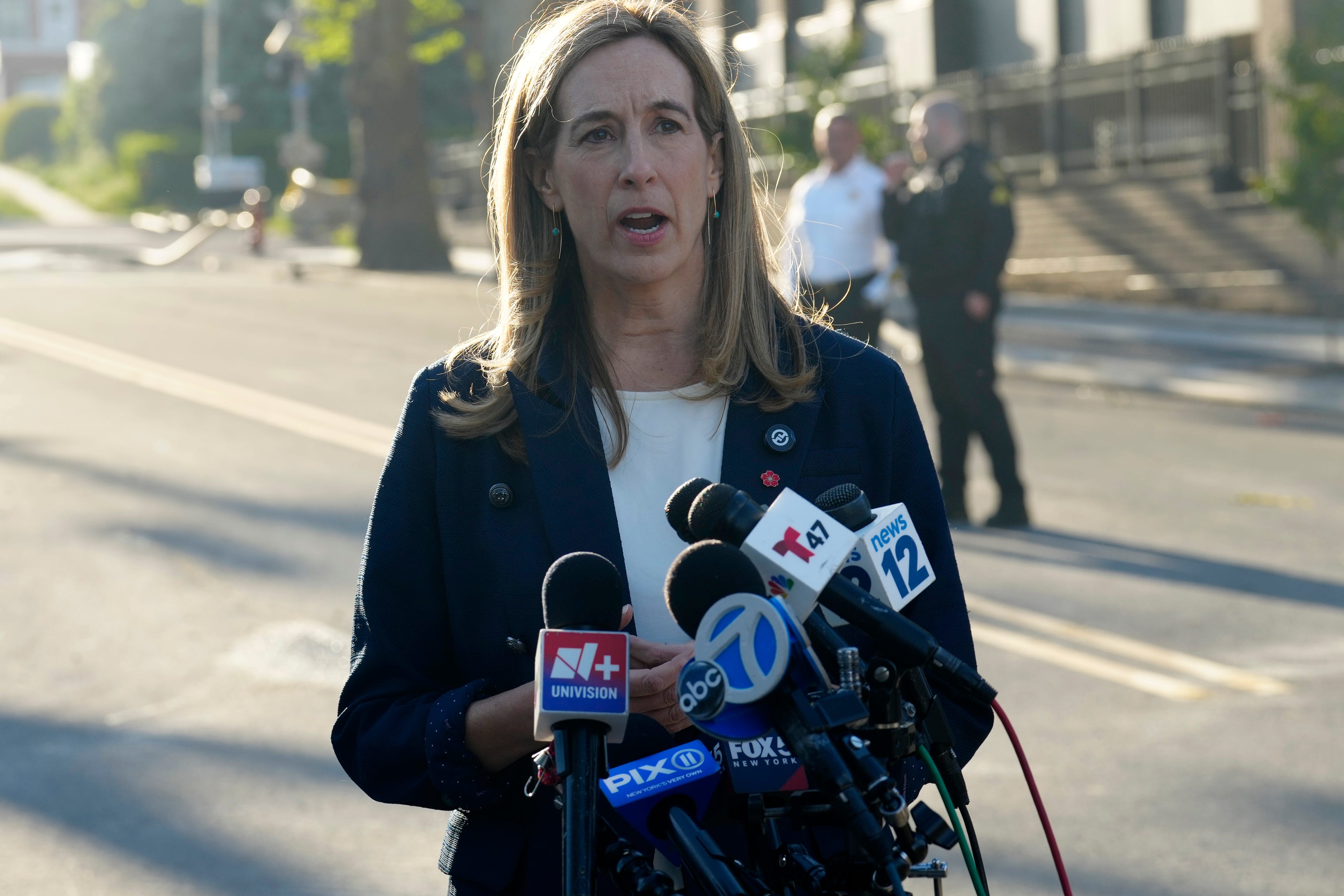 Gov. Mikie Sherrill vows to continue pressure on feds at Delaney Hall