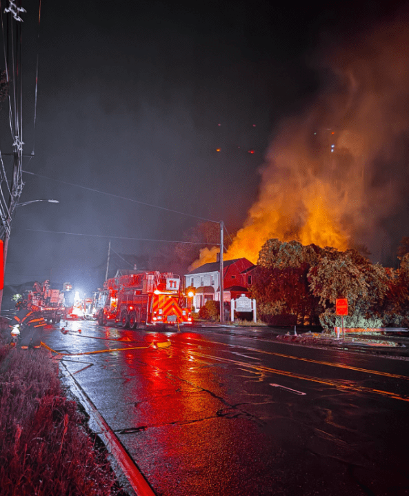 Photos: Overnight fire damages Branford building after vehicle drags ...