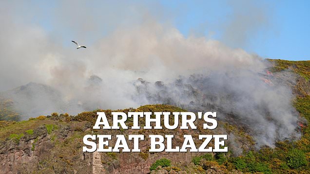 Firefighters battle large blaze on Arthur's Seat in Edinburgh