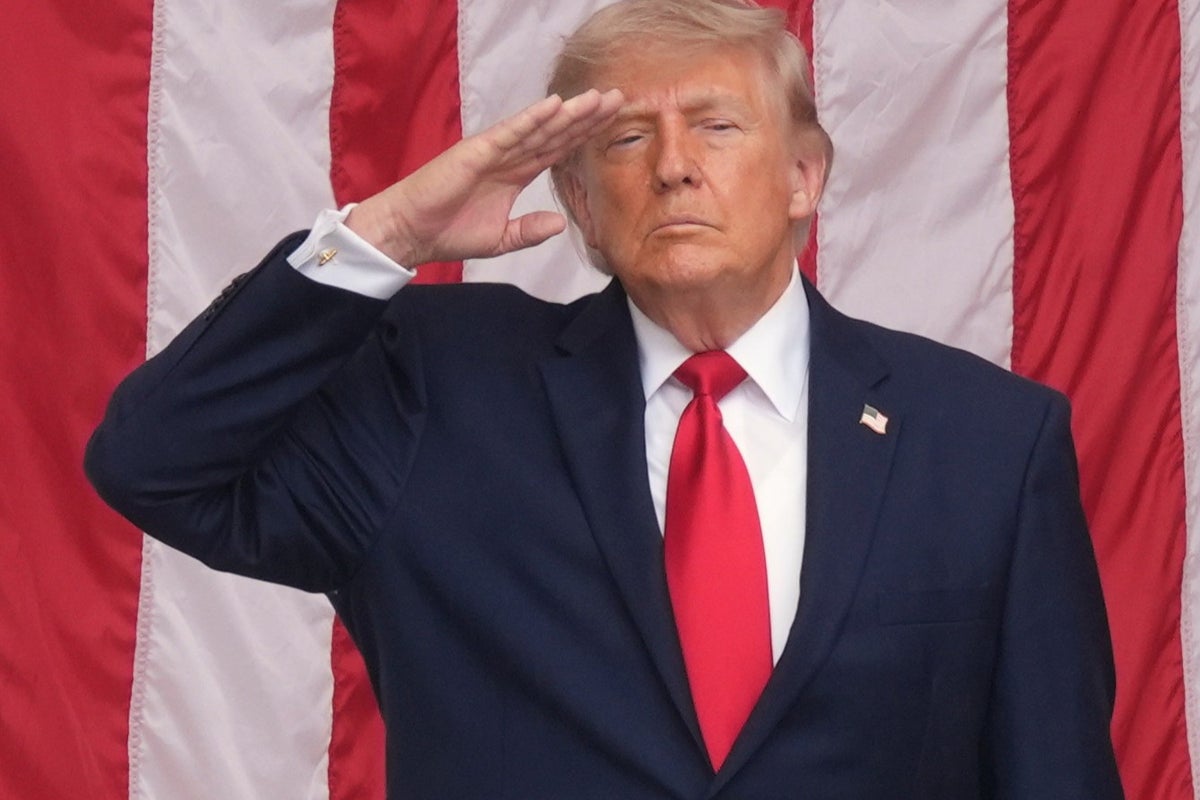 Trump uses Memorial Day event to tout military success in Iran