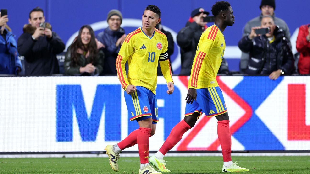 James Rodríguez, Luis Díaz lead Colombia World Cup squad