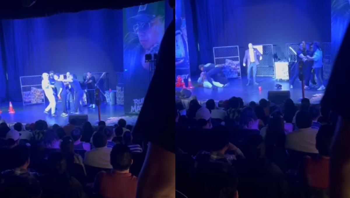 Comediante Josuesy golpeó a Rulo Matías en pleno show; así fue el momento