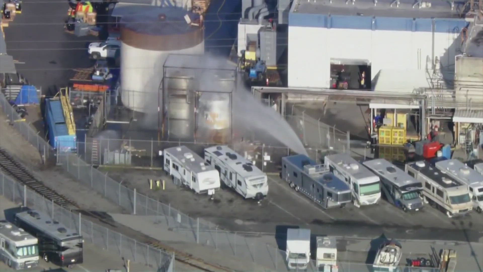 Officials: Explosion threat eliminated at chemical tank in California