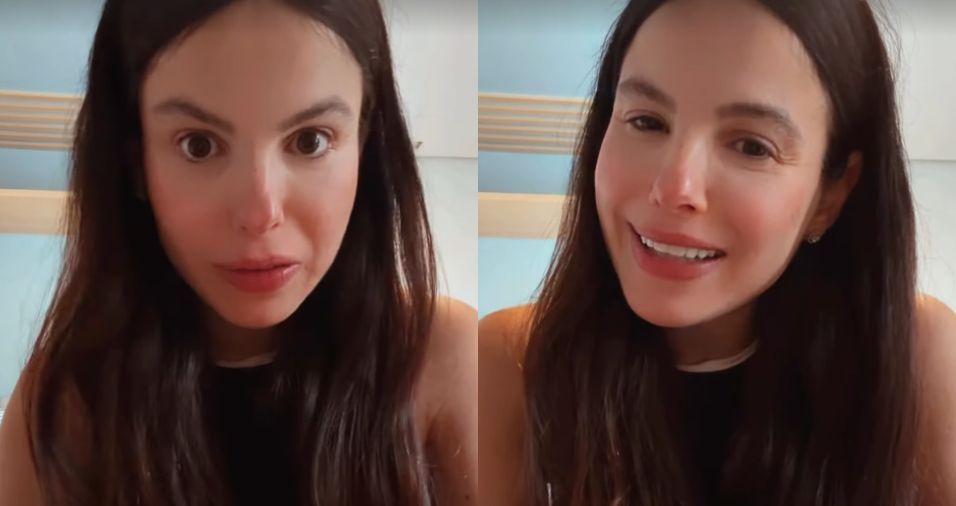 Sthefany Brito mostra tamanho da barriga na reta final da gravidez