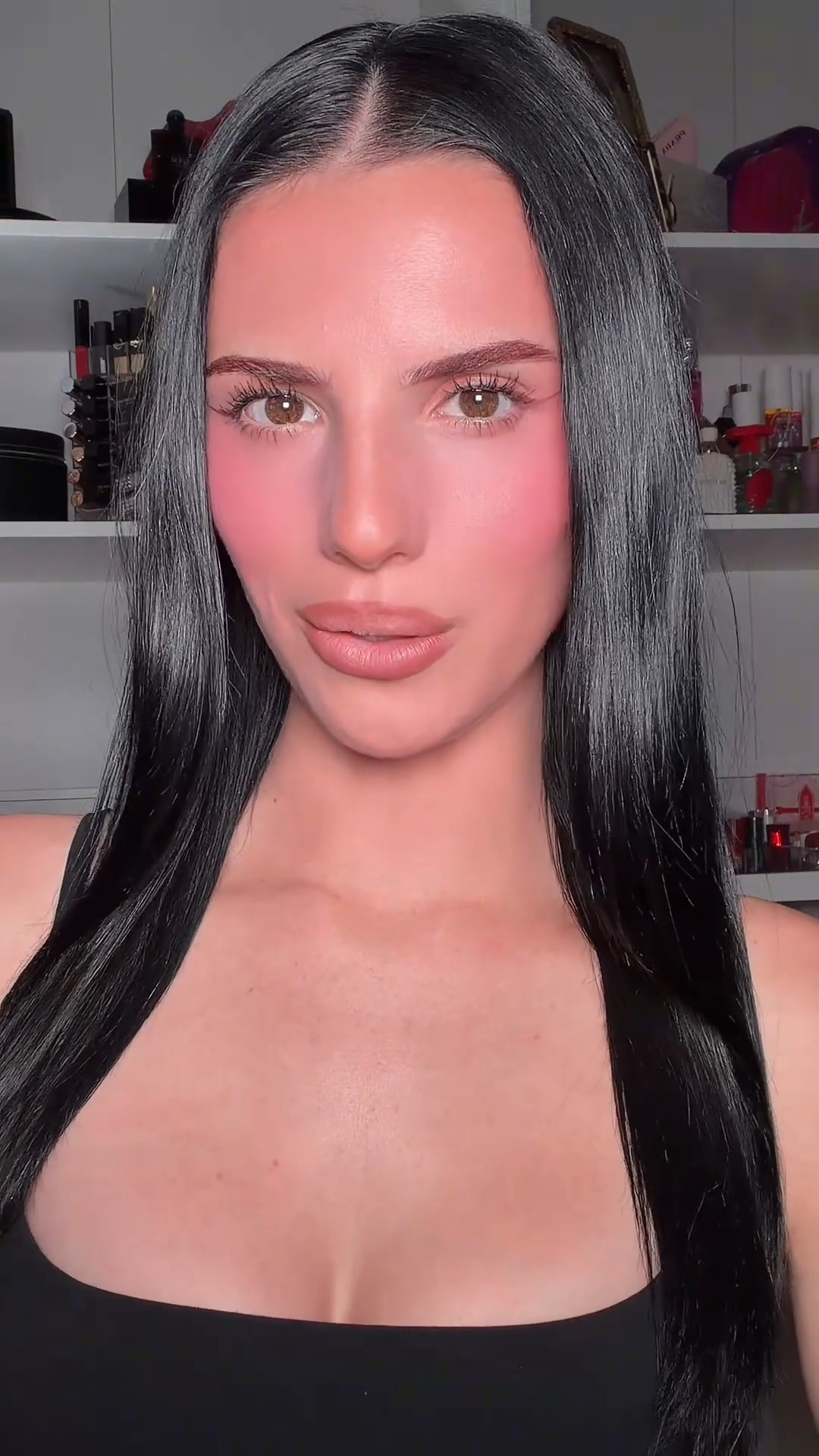 Full face of makeup only using blush - Part 2