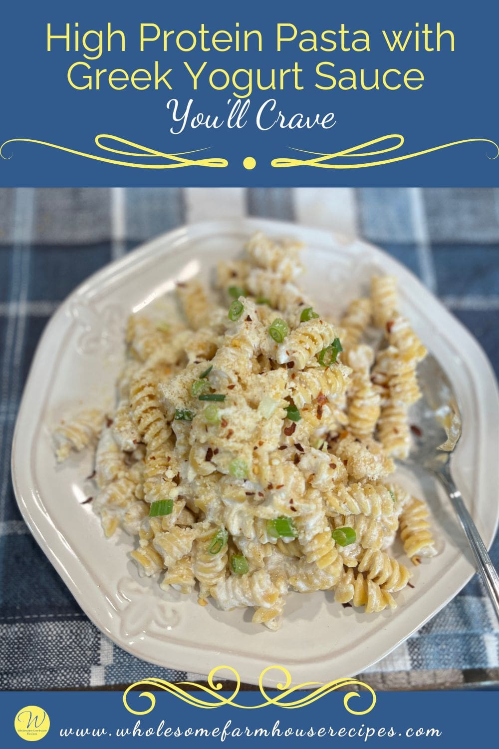 High protein pasta with Greek yogurt sauce you'll crave