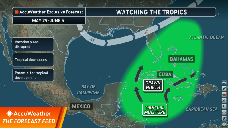 Could there be homegrown development in the tropics at the start of June?
