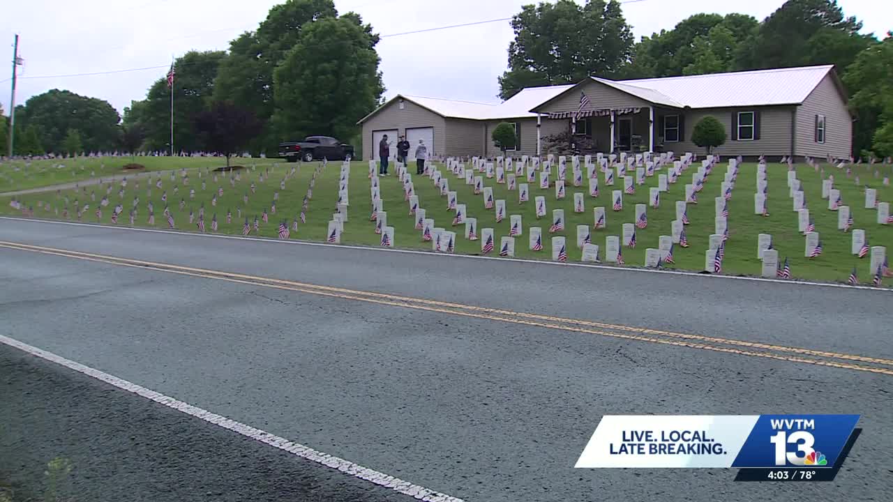 Veteran honors fallen soldiers with flag display in Blount County