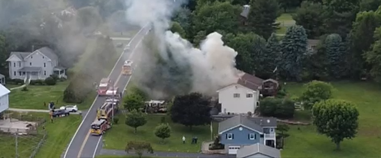 Crews respond to house fire in Manheim Township, York County