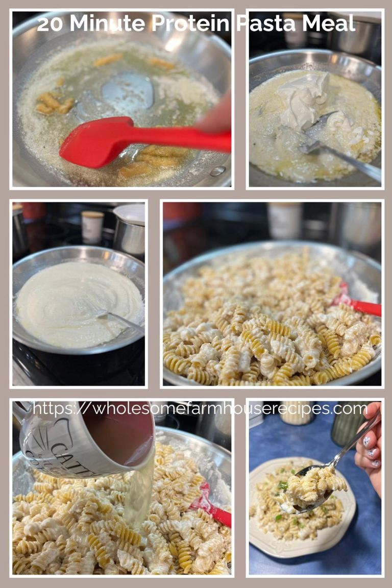 High protein pasta with Greek yogurt sauce you'll crave
