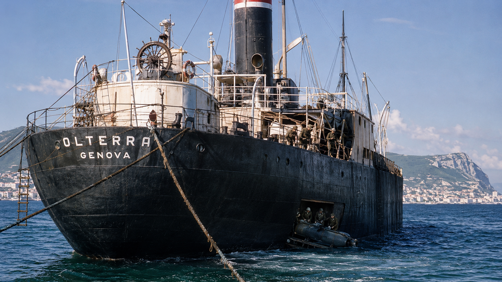 The Italian ghost ship in Spain that secretly launched human torpedoes ...