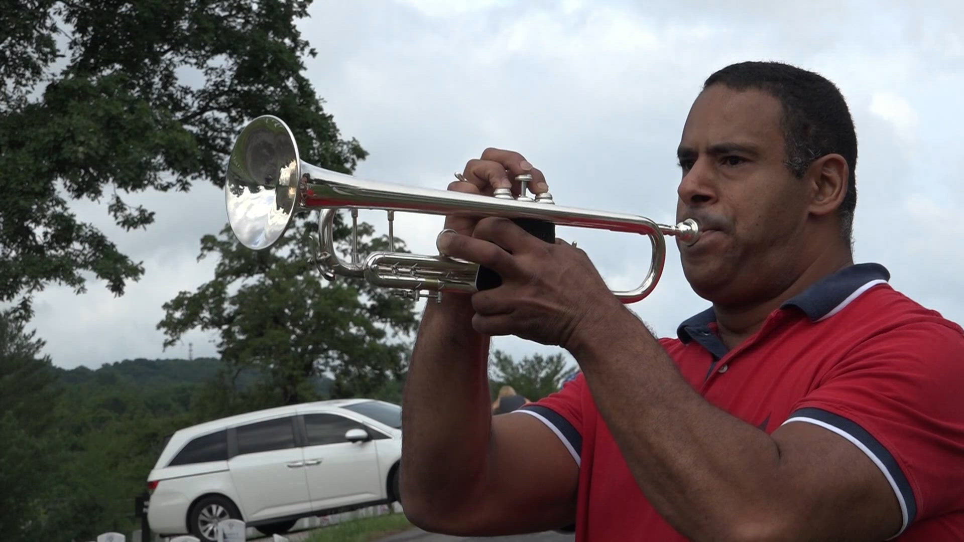 Veteran picks up trumpet to honor the fallen