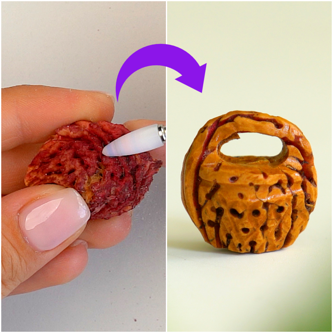 Creative peach pit artwork idea! 🍑🌟