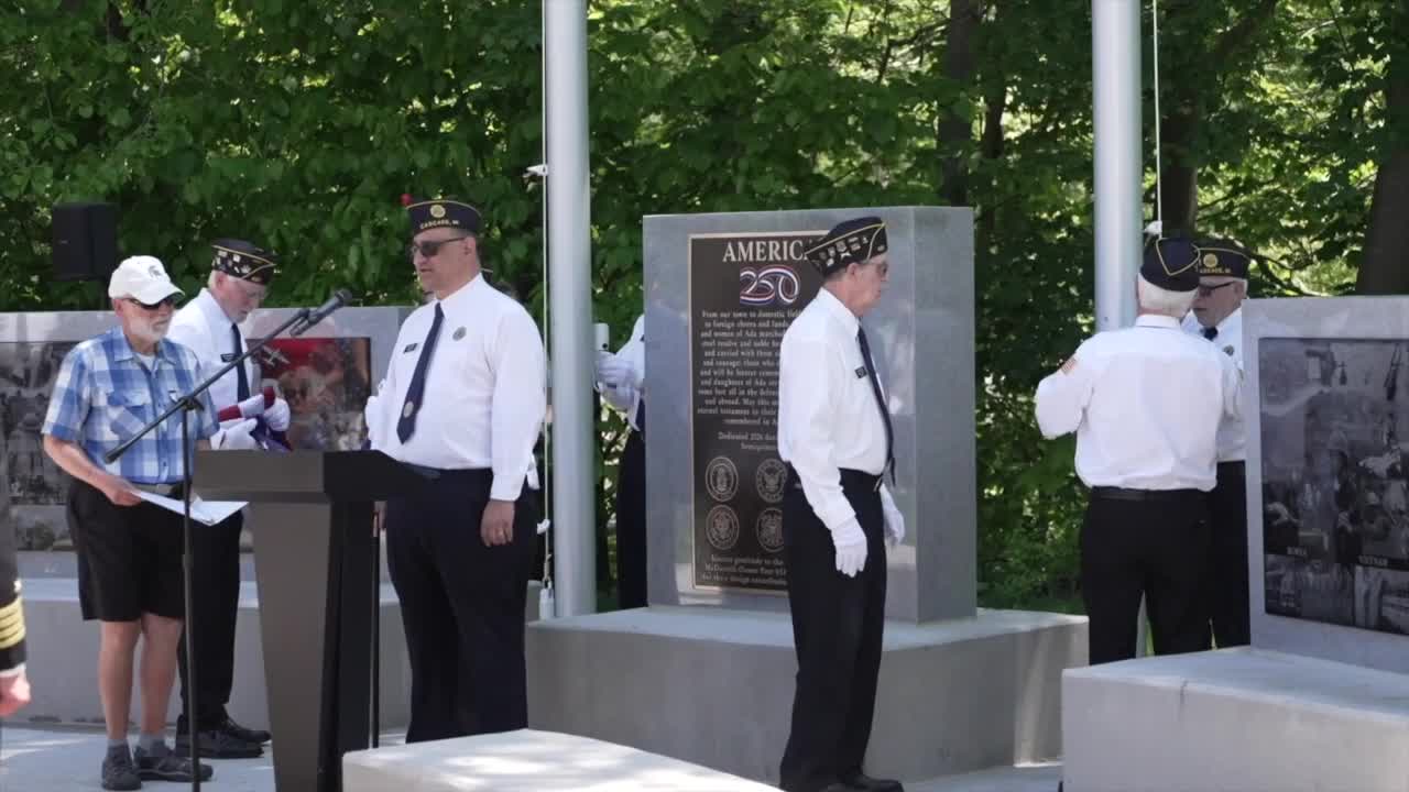 Ada Township dedicates new veterans memorial on Memorial Day